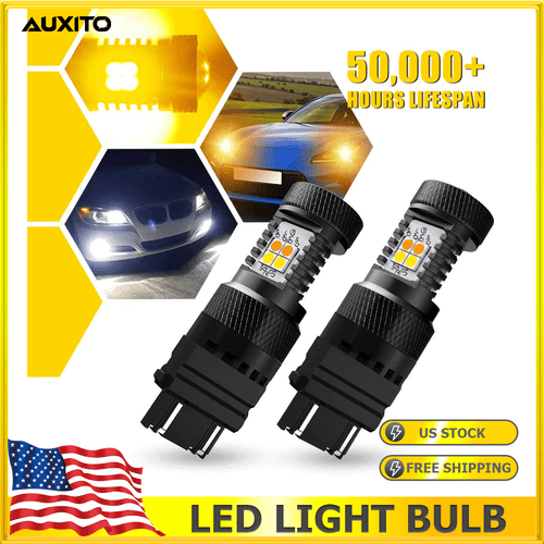 Switchback LED 3157 Turn Signal Lights Anti Hyper Flash WHITE AMBER ...