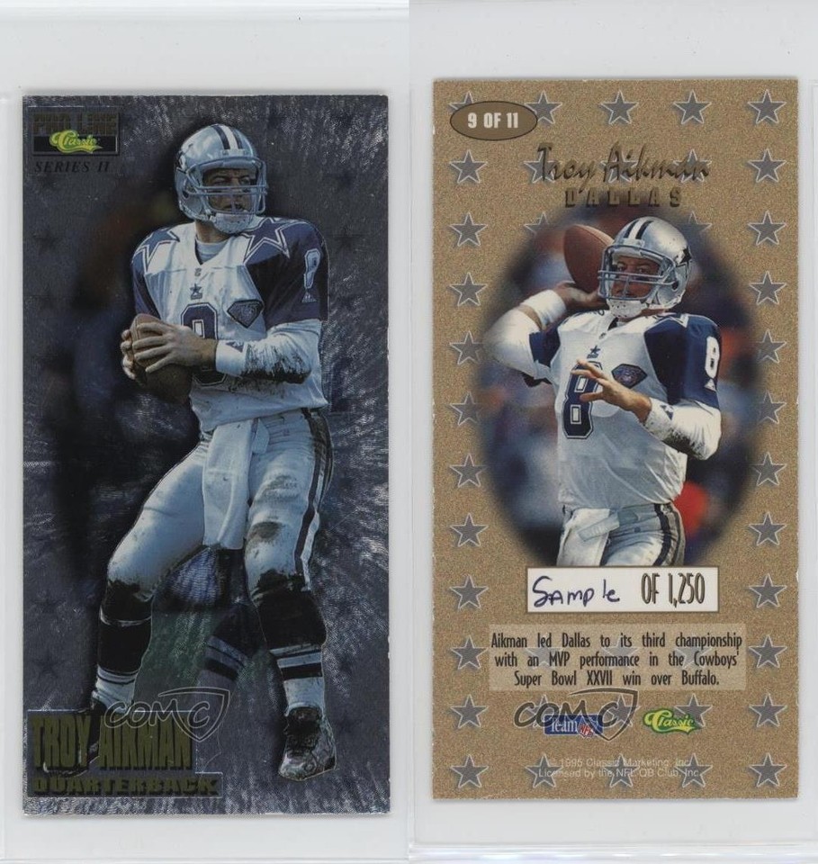 1995 Classic Pro Line Draft Jumbos Sample Troy Aikman #9 HOF 0q3 | eBay