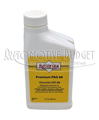 Synthetic A/C Oil PAG68 PAG 68 for R134a & R1234yf Systems - 8 Ounce ...