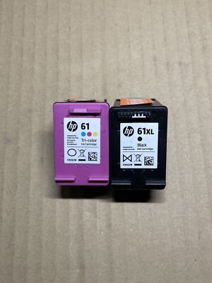 Genuine HP 61XL Black & 61 Tri-Color Ink Cartridge Combo Pack - Exp 23/ ...