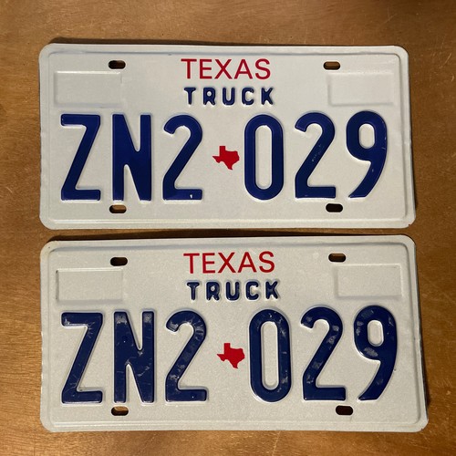 1990s Texas License Plate Pair Truck # ZN2-029 | eBay