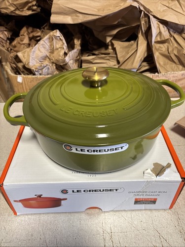 Le Creuset Enameled Cast Iron Signature Risotto Pot 6.75Qt #30 Olive ...