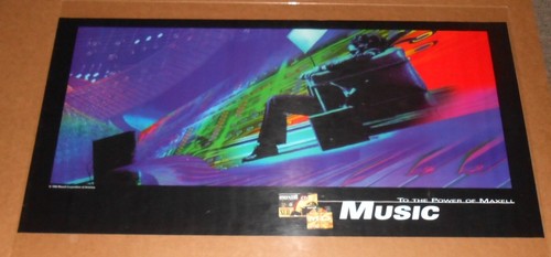 Music to the Power of Maxell Poster 1998 Original 20x39.5 Blown Away ...