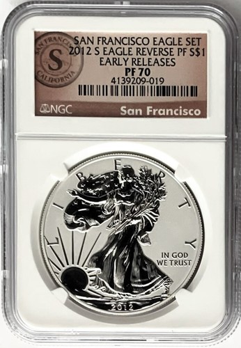 2012 S REVERSE PROOF SILVER EAGLE SAN FRANCISCO MINT SET EARLY RELEASES ...