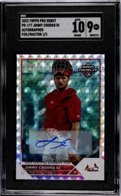 2023 Topps Pro Debut Jimmy Crooks lll Autographed Foilfractor 1/1 | eBay