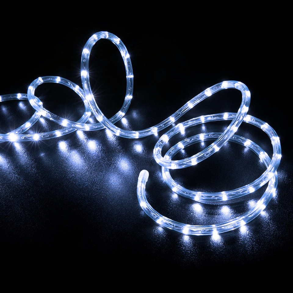 20/30/40/50FT Waterproof 110V LED Rope Light Strip Indoor Outdoor ...