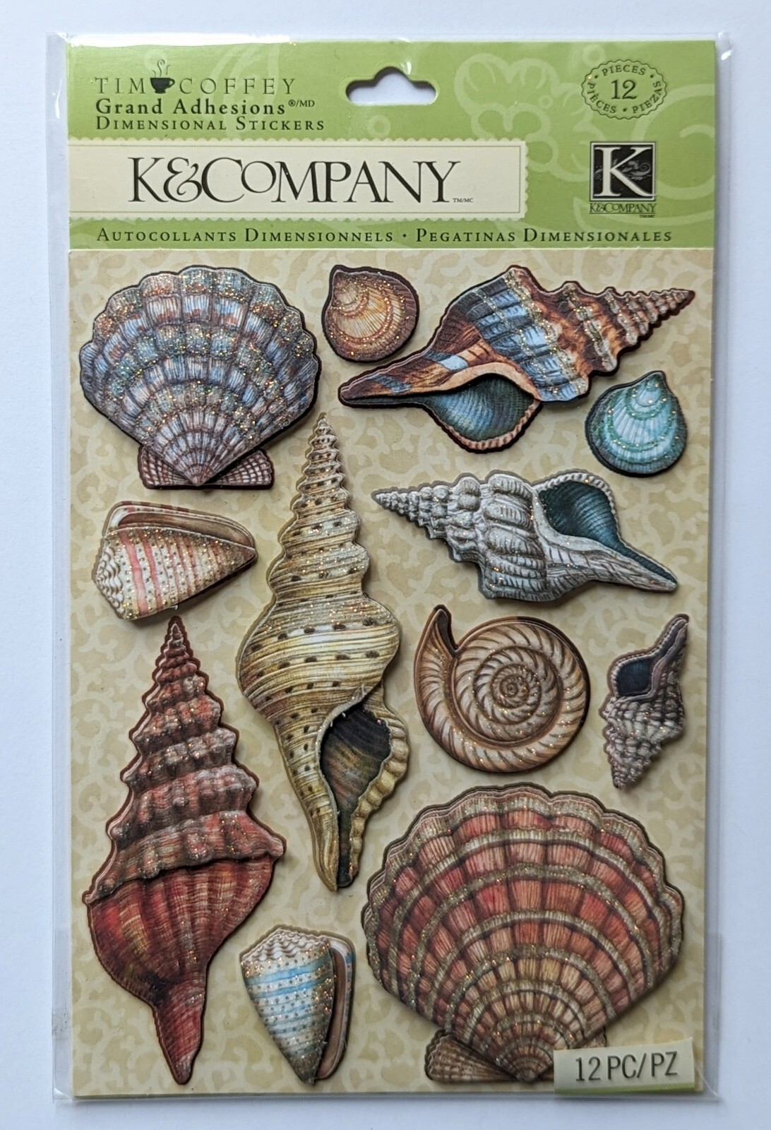 Tim Coffey Travel Shells Beach Grand Adhesions Scrapbooking Stickers K ...