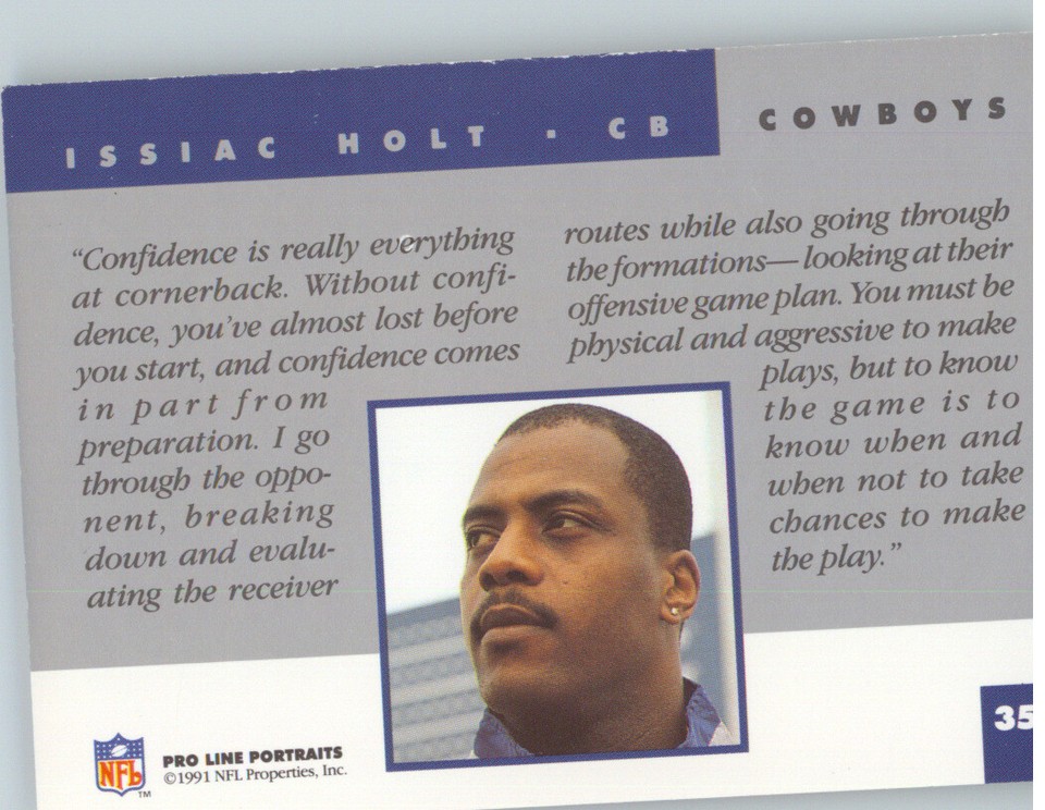 1991 Pro Line Portraits #35 Issiac Holt | eBay
