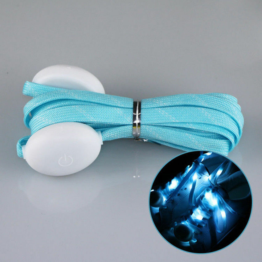 Fashionable LED Glowing Shoelaces RGB Night Light Up Flash Shoestring ...