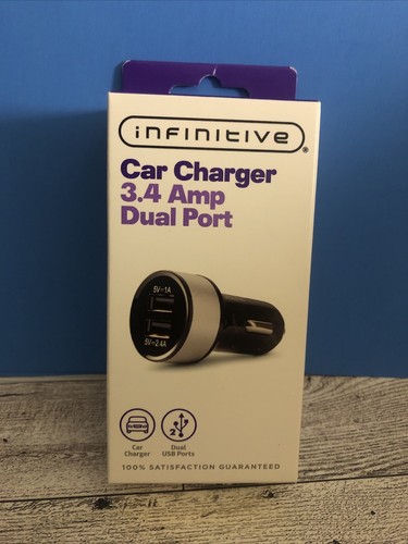 Infinitive Car Charger 3.4 Amp Dual Port USB-A Cigarette Lighter | eBay