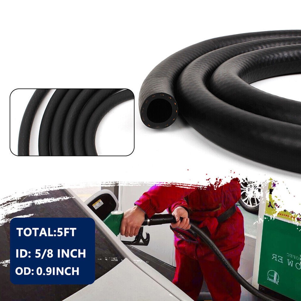 5/8” Nitrile Rubber (NBR) EFI Fuel Injection Line Hose Flexible braided ...