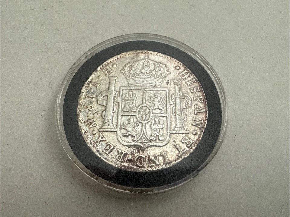 1807 SPAIN SILVER COIN CAROLUS IIII CHARLES HISPAN ET IND REX M 8 R F M ...