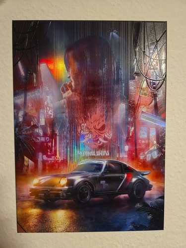 Displate "Johnny's Porsche 911" Limited Edition, Cyberpunk 2077 1638/ ...