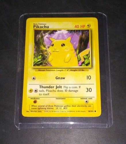 Rare!! 1995-1999 Original Set 1st Gen Yellow Cheek Pikachu Pokemon Card ...