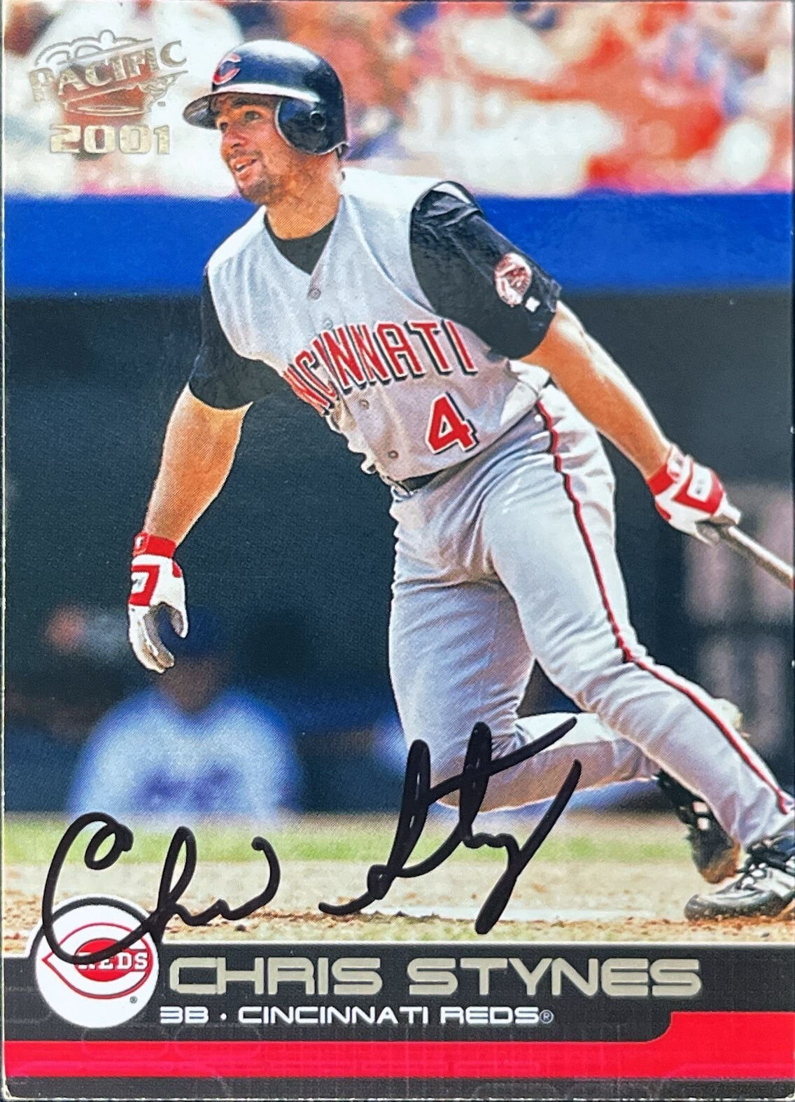 2001 Pacific #115 Chris Stynes Cincinnati Reds AUTO SIGNED COA | eBay