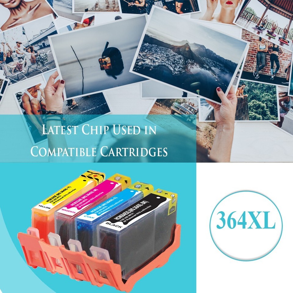 12 Ink Cartridge 364XL Fits for HP Photosmart 5510 5515 5520 5524 6510 ...