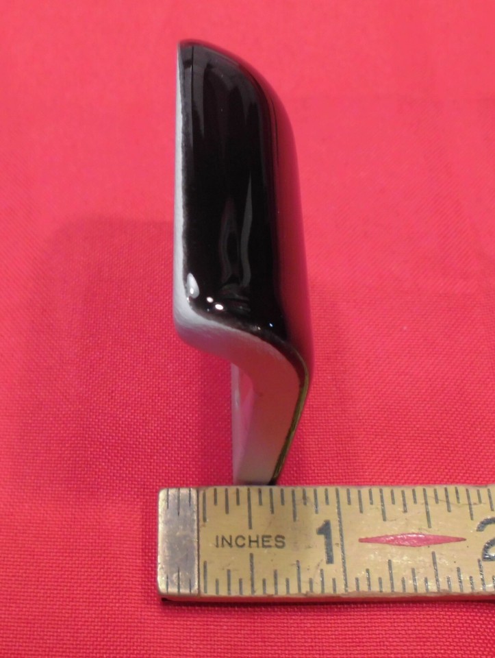 2 pcs. *Glossy Black* 2" X 2" X 5/8" Ceramic Bullnose Radius Corner ...