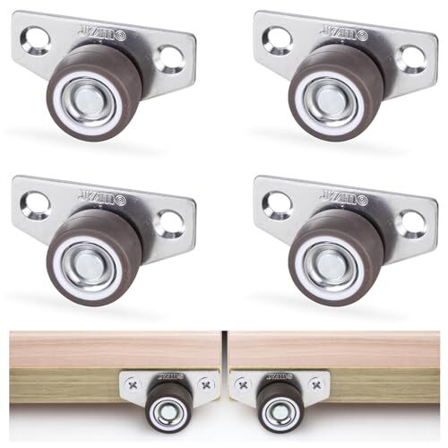 1.25 Inch Small Side Mount Caster Wheels Mini Low Profile Casters Set ...