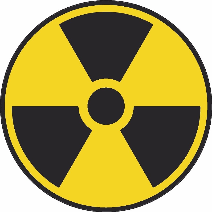 1 - 3" Nuclear Radiation sign warning symbol bio hazard sticker NUKE ...