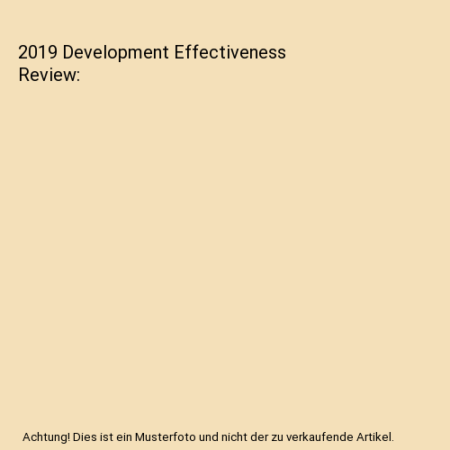 2019 Development Effectiveness Review, Asian Development Bank | eBay.de