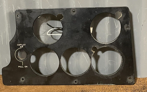 Vintage Aircraft Aviation Instrument Control Panel ASSY Cover Copilot ...