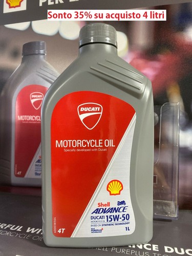 Ducati Oil Shell Advance 4T Ultra 15W50 5x1 Lt 100% + Oil Filter V4 ...