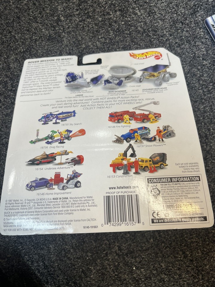 Hot Wheels Action Pack Toy JPL NASA Sojourner Mars Rover Lander ...