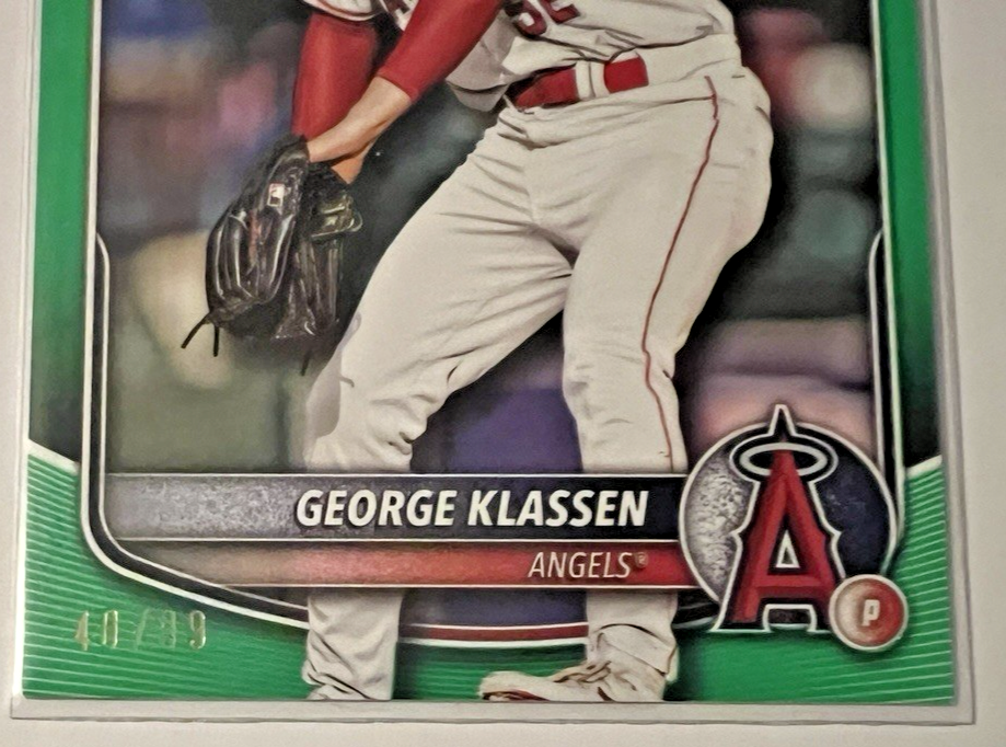2025 Bowman 1st Green Parallel 40/99 #bp-63 George Klassen - Angels | eBay
