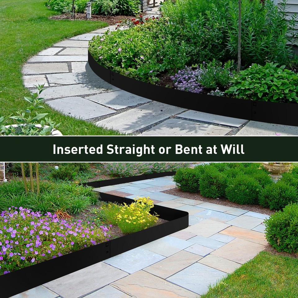 185'' Metal Landscape Edging 39''x8'' Rust-Resistant Garden Edging ...