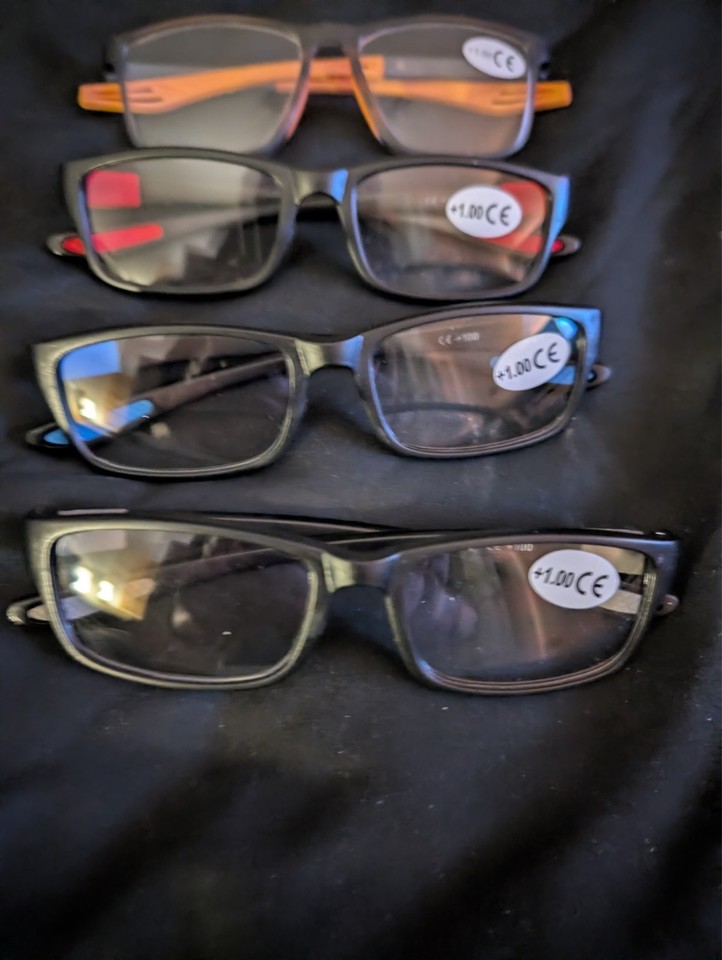 4 PCS Sports Reading Glasses Men Women - Comfortable, Stylish ...