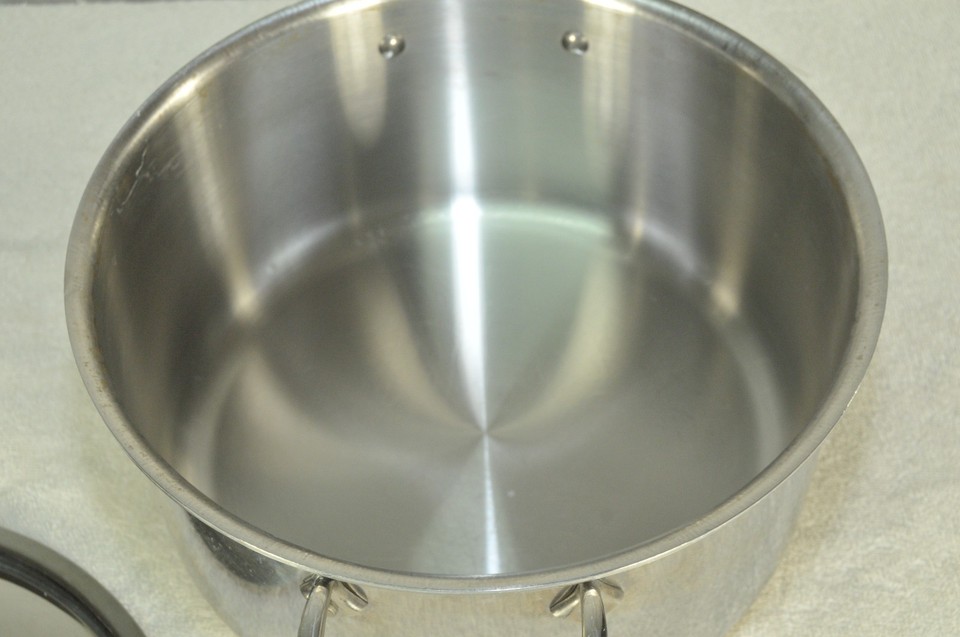 All Clad 8-Quart Stainless Steel Tri Ply Stock Pot With Lid Polished ...