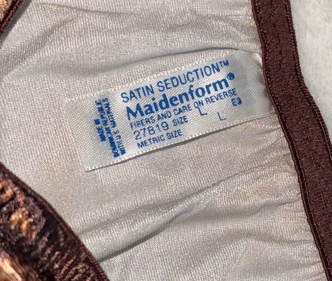 NWT VTG MAIDENFORM Satin Seduction Liquid PANTY-L BRA 38B High Leg ...