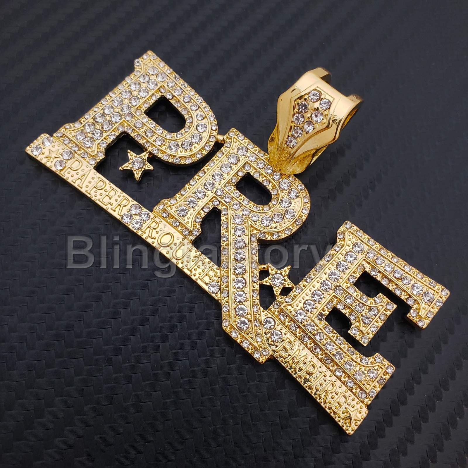 Gold Plated Alloy Young Dolph PRE & 18" Iced Cubic Zirconia Cuban Chain ...