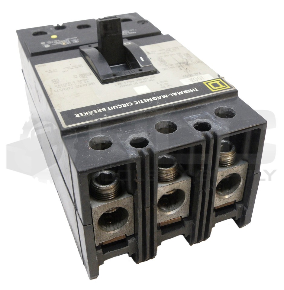 SQUARE D KAL36150 /2 THERMAL MAGNETIC CIRCUIT BREAKER 150A 60HZ 250VDC ...