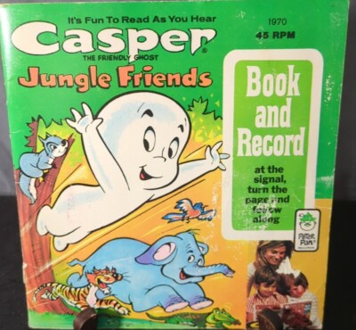 1973 Casper The Friendly Ghost Jungle Friends Book And Record | eBay