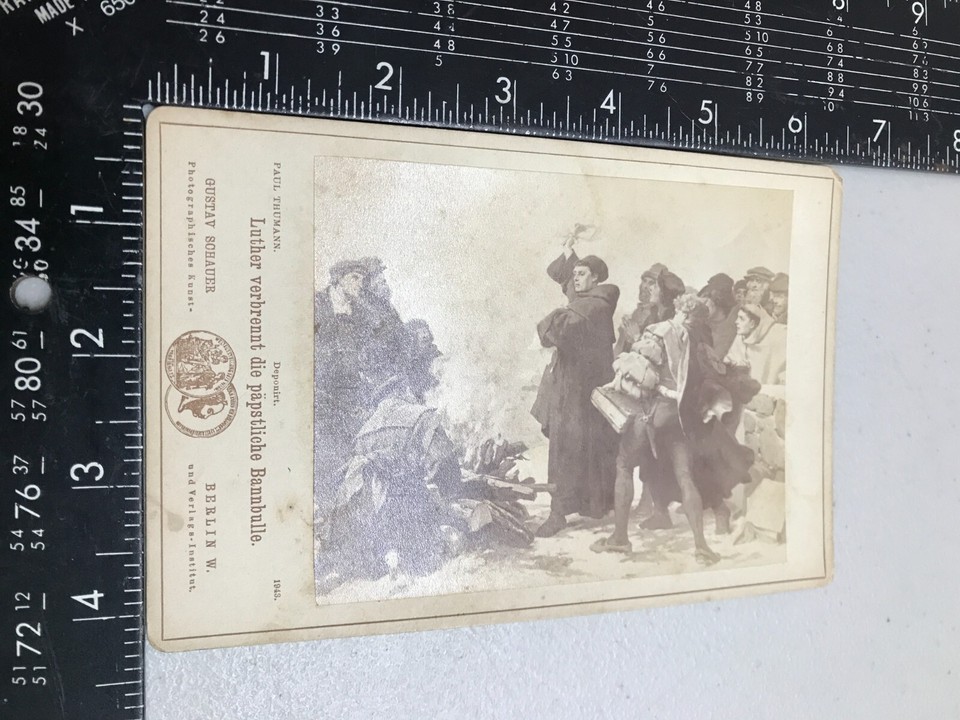 Set of 12 Gustav Schauer CDV Albumen Print Wartburg Martin Luther Paul ...