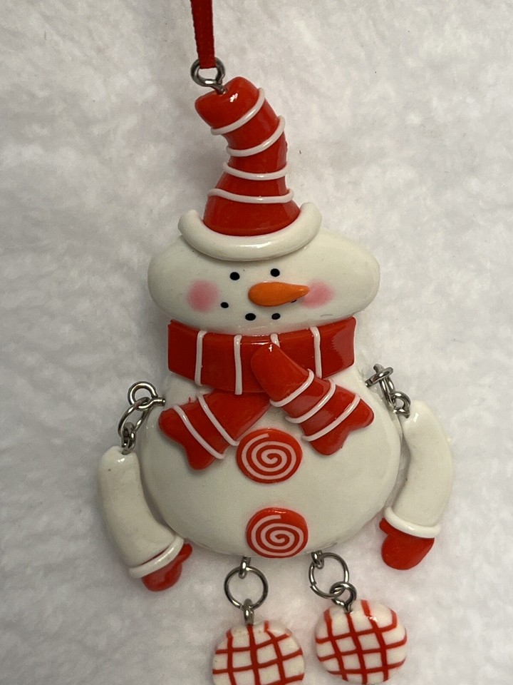 Vintage Ceramic Frosty The Snowman Christmas Ornament Unique Artist ...