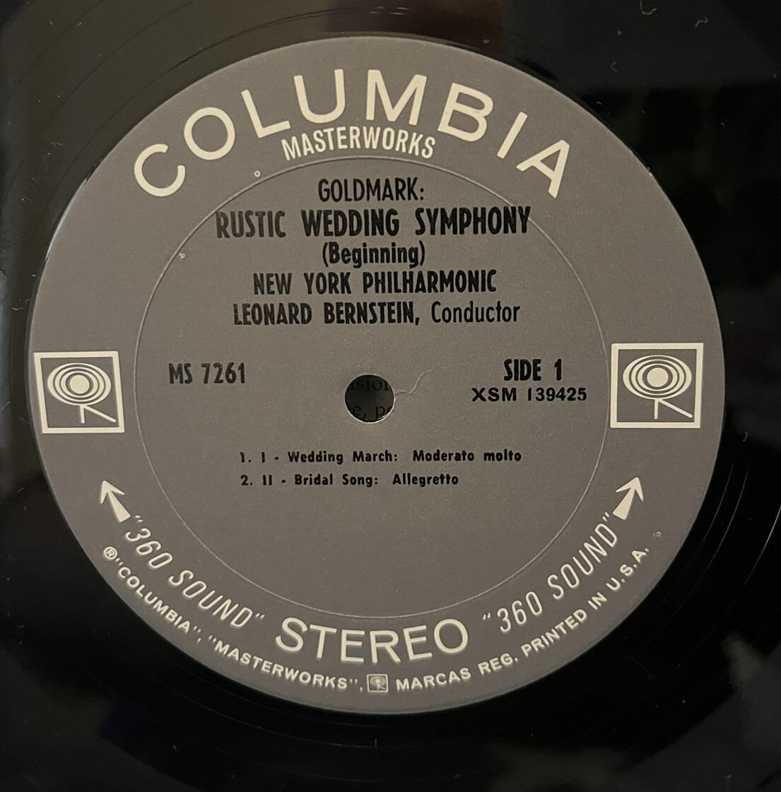 LEONARD BERNSTEIN Goldmark: Rustic Wedding Symphony VINYL LP Columbia ...