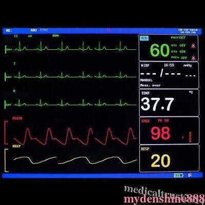 Portable 8" Medical Patient Monitor 6-parameter ICU Vital Signs ECG ...