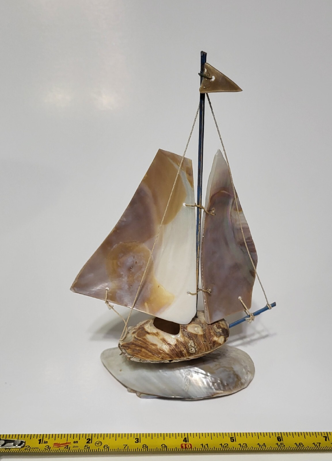 Japanese Kokeshi Doll Vtg Shell Ship Sail Boat Off-White KF263 | eBay