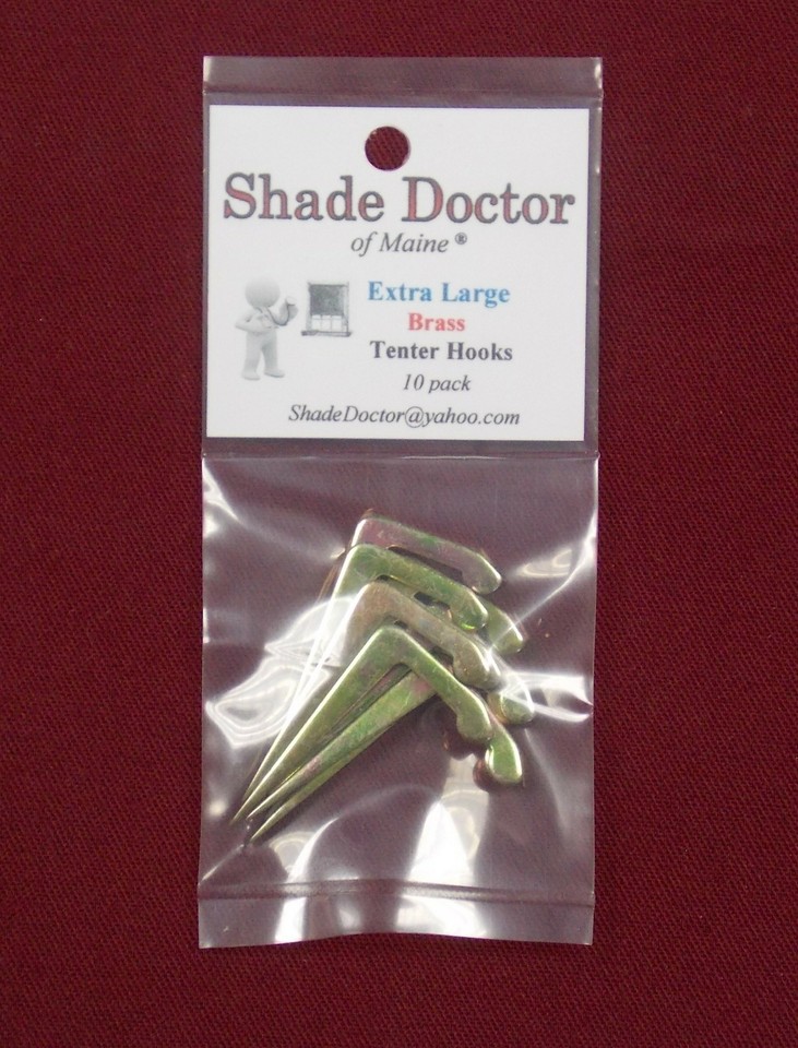 Extra Large Brass Plated Tenter Hooks for Tie-Backs, Returns on ...