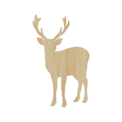 Laser Cut Out Wood Deer Wood Shape Craft Supply -Unfinished Wood Deer ...