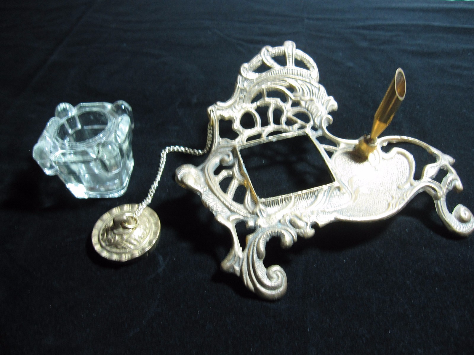 WONDERFUL DESIGNED SINGLE INK WELL, 8"W x 6.5"W VG CONDITION | eBay