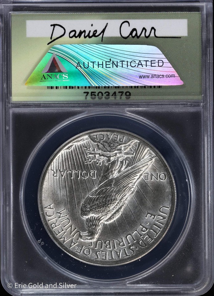 2022 (P) Token Broken Sword Peace Dollar ANACS MS 63 | Signed O/S on ...