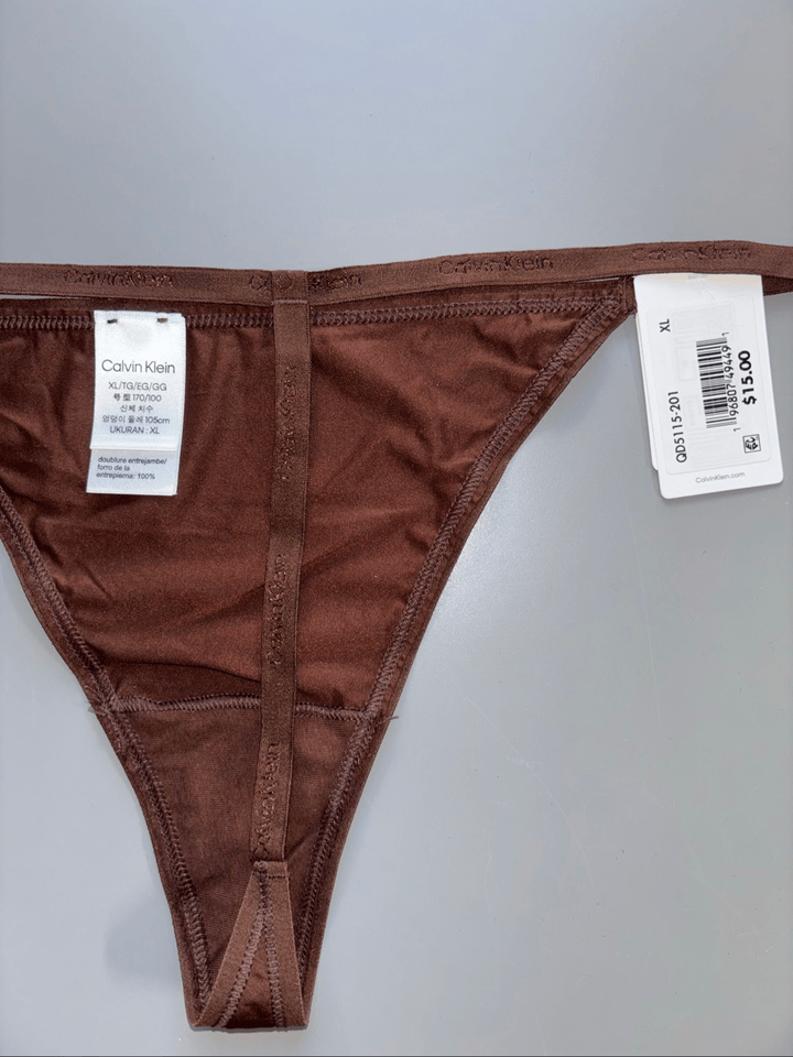 Calvin Klein Ideal Micro String Bikini Brown women’s XL new | eBay