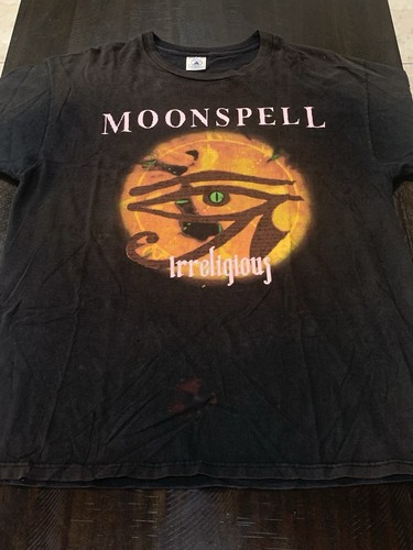 Vintage Moonspell T Shirt Irreligious Size XL Black Distressed | eBay