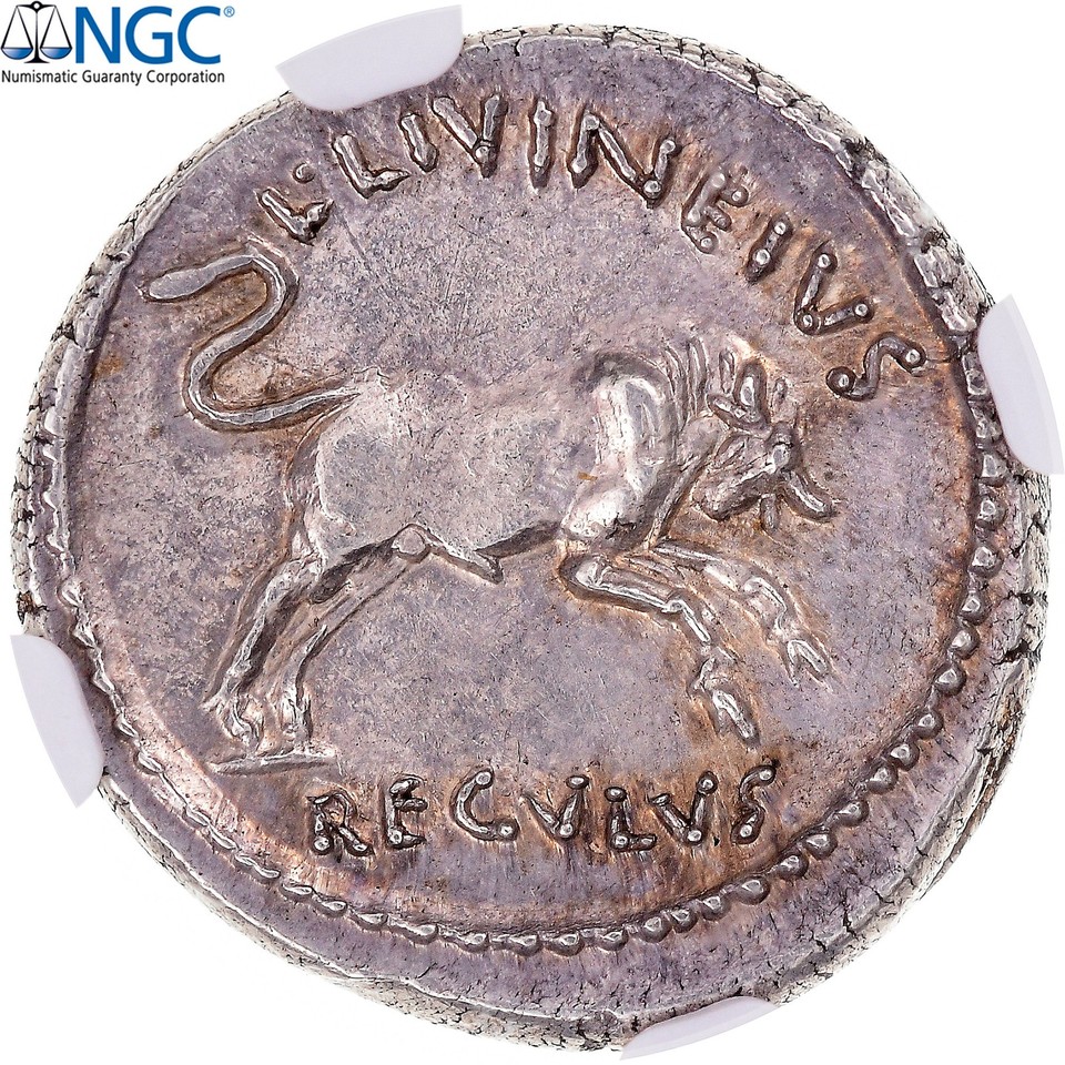 [#342442] Divus Julius Caesar, Denarius, 42 BC, Rome, Silver, NGC, Ch ...