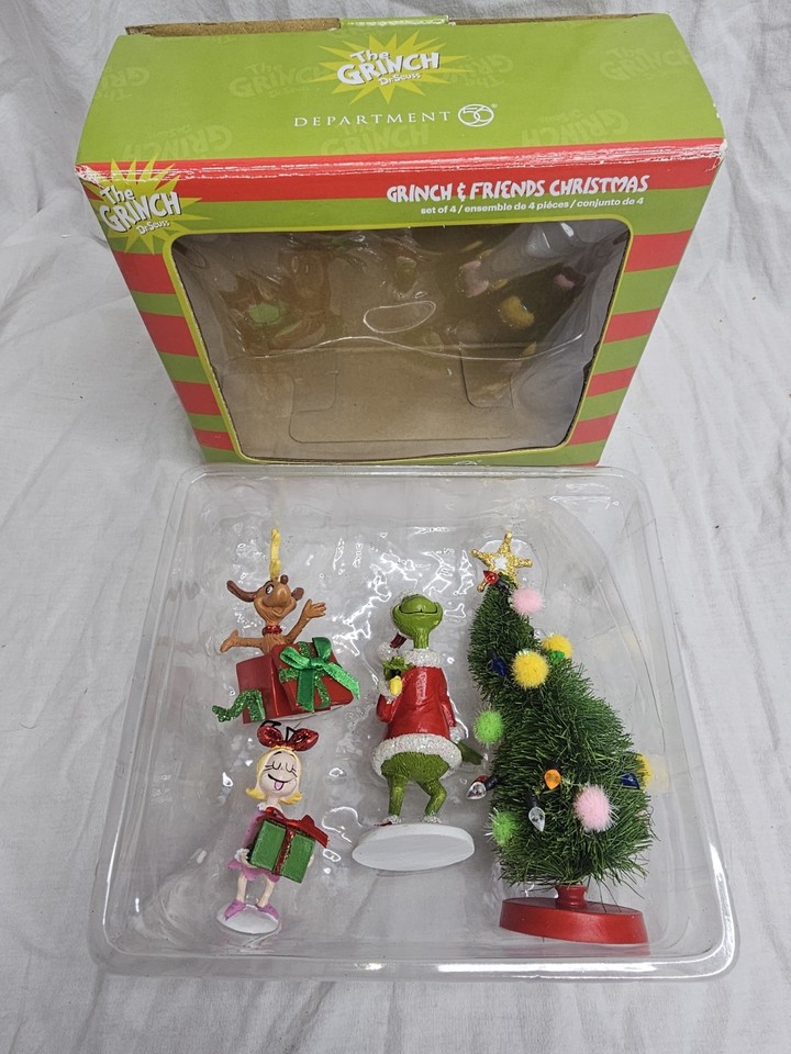 Department 56 Grinch Village Who-Ville Grinch & Friends Christmas Set ...