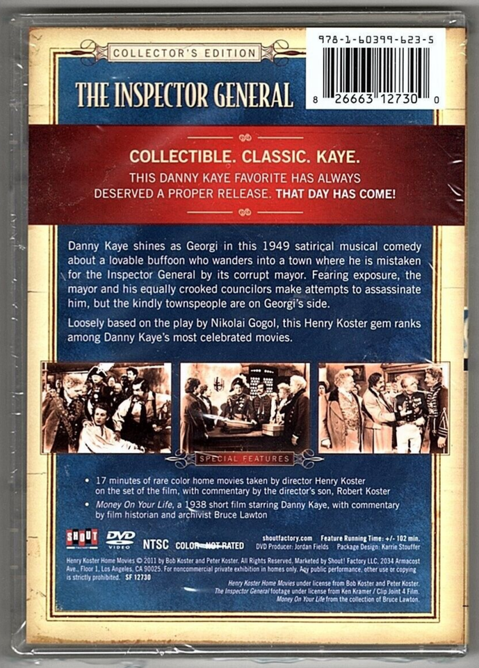 The Inspector General (DVD, 1949, Collector's Edition) Danny Kaye, Alan ...