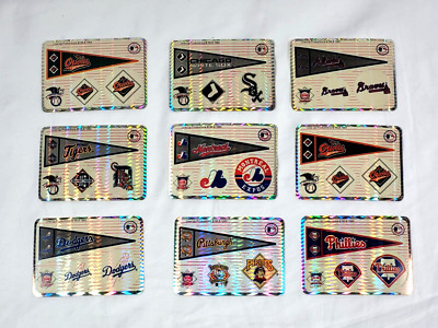 Lot of 9 Vintage Baseball Team Vending Machine Stickers 1993 MLB | eBay